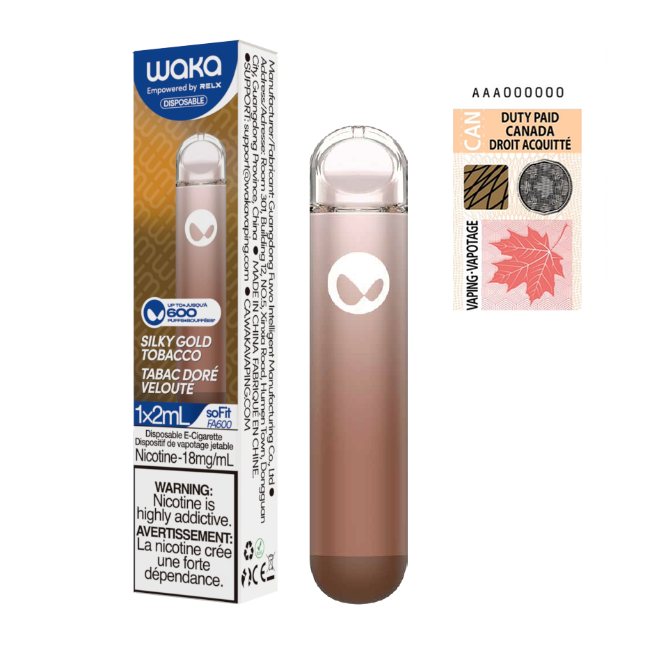 Waka FA600 - Silky Gold Tobacco – DISTRIBUTION BULLET INC.