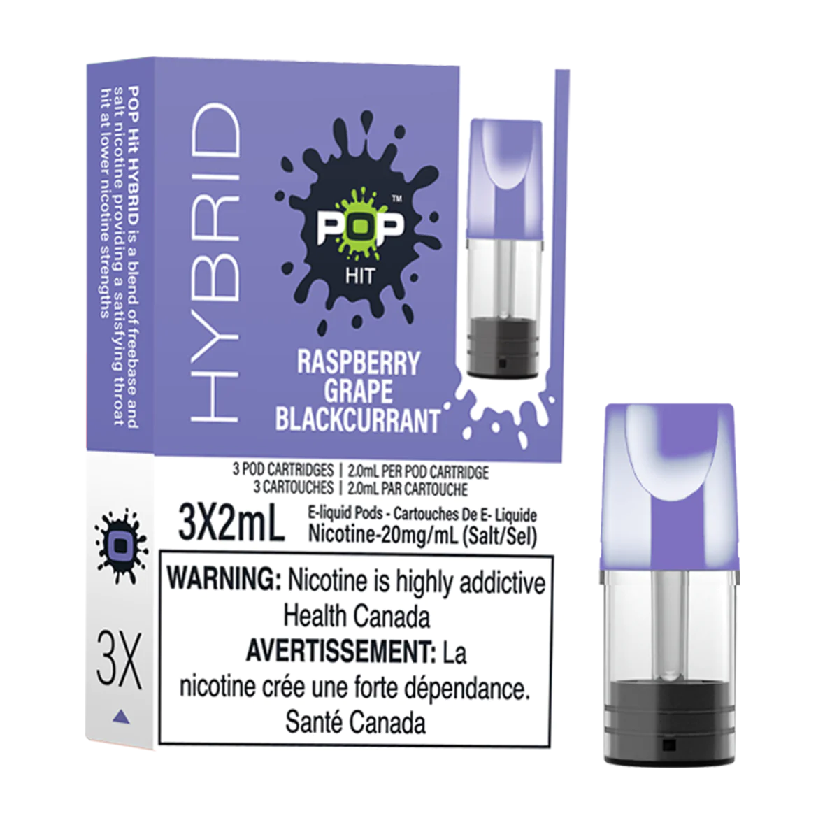 Pop Pods Hybrid - Raspberry Grape Blackcurrant – DISTRIBUTION BULLET INC.