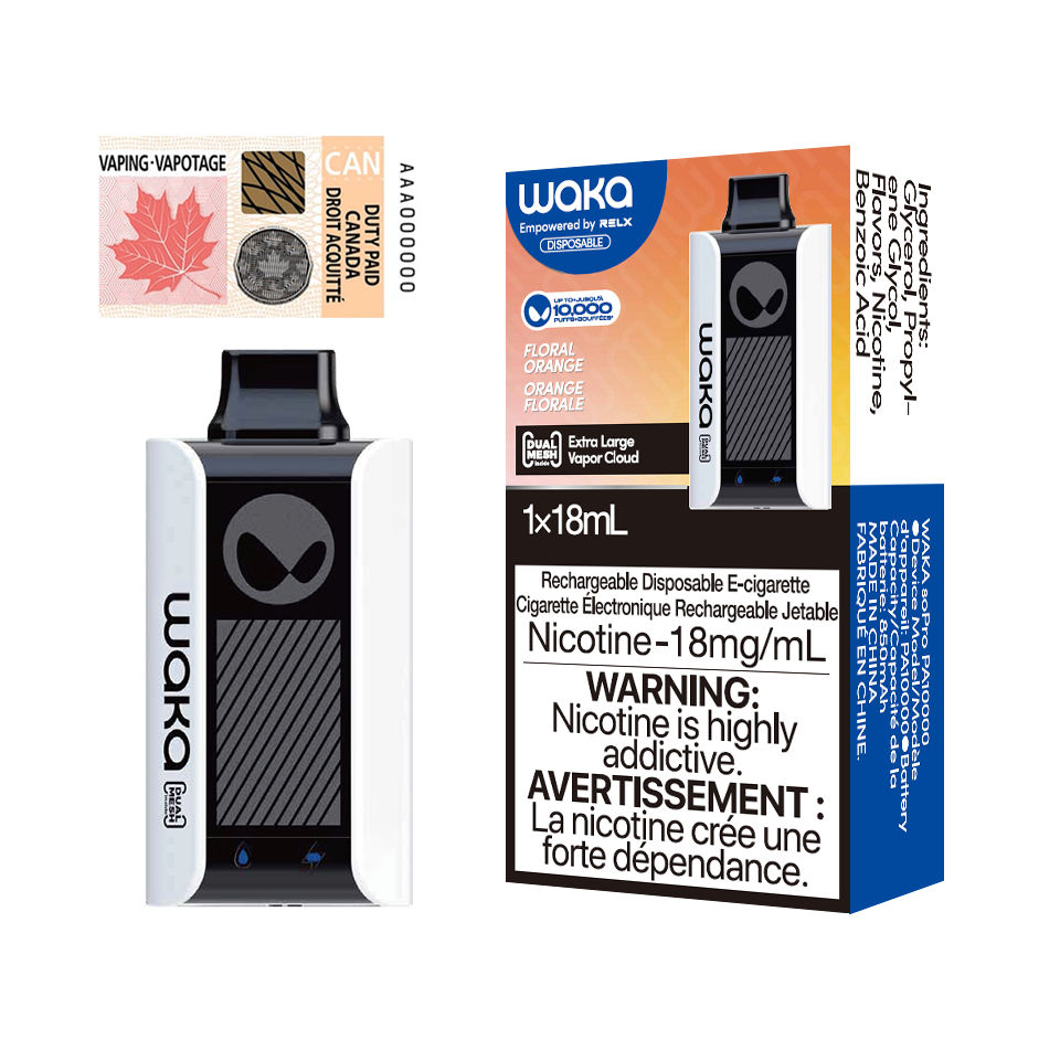 Waka PA10000 - Orange floral – DISTRIBUTION BULLET INC.