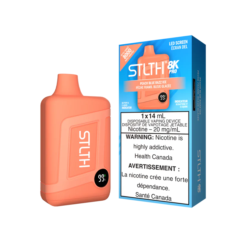 STLTH 8K PRO - Peach Blue Razz Ice [ON] – Bullet Distribution Inc.