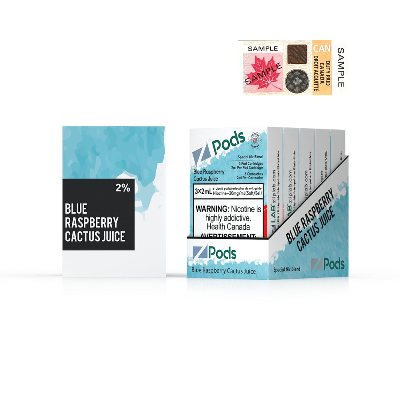 Zpods - Blue Razz Cactus Kick (Blueberry Raspberry Cactus JUICE ...