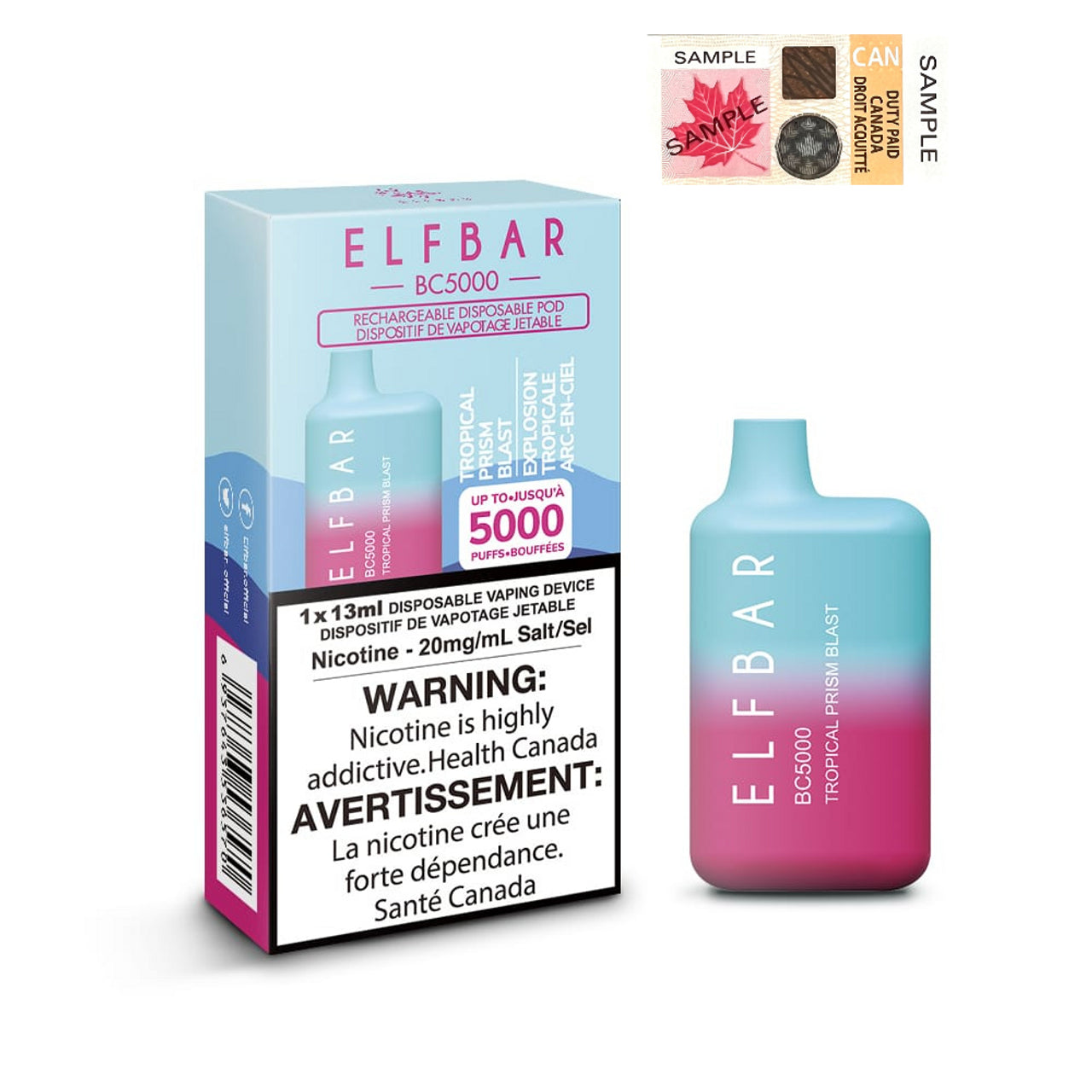 Elf Bar 5000 - Tropical Prism Blast – DISTRIBUTION BULLET INC.