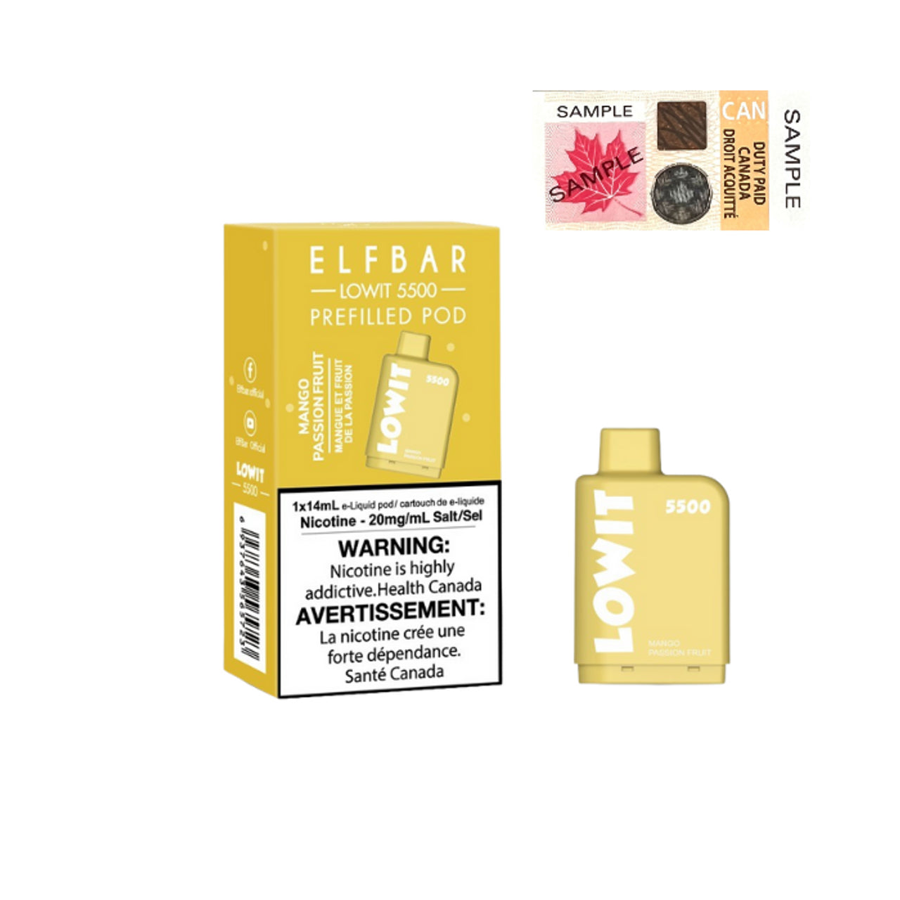 Elf Lowit 5500 - Mango Passion Fruit – DISTRIBUTION BULLET INC.