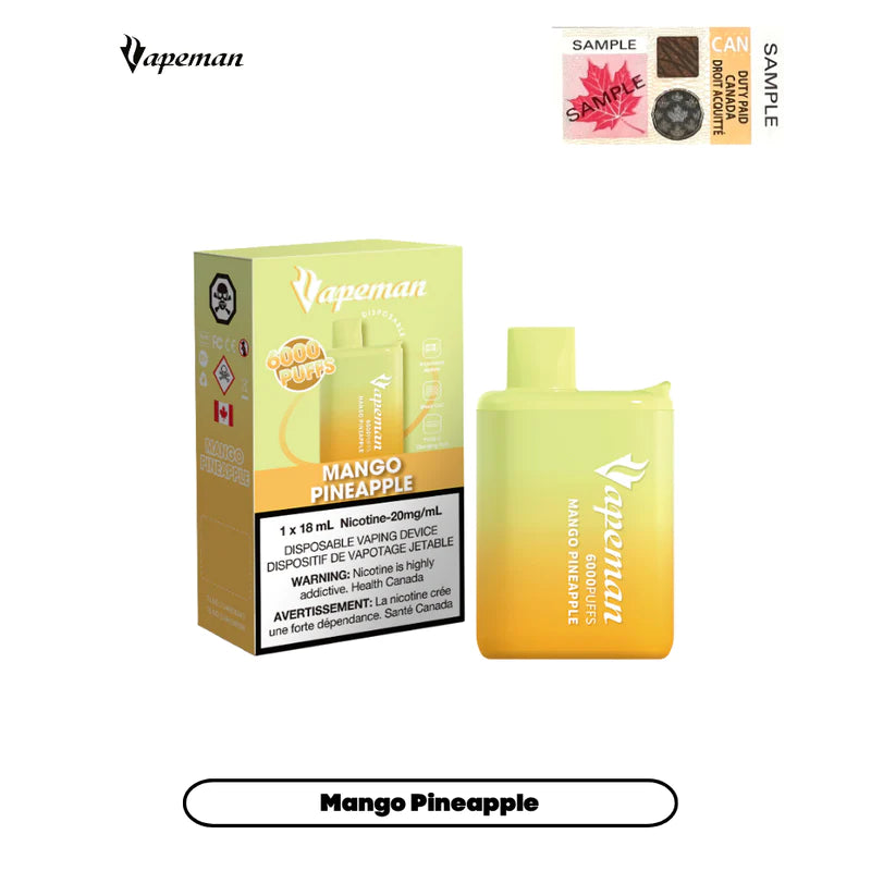Vapeman B6000 - Mango Pineapple – Bullet Distribution Inc.
