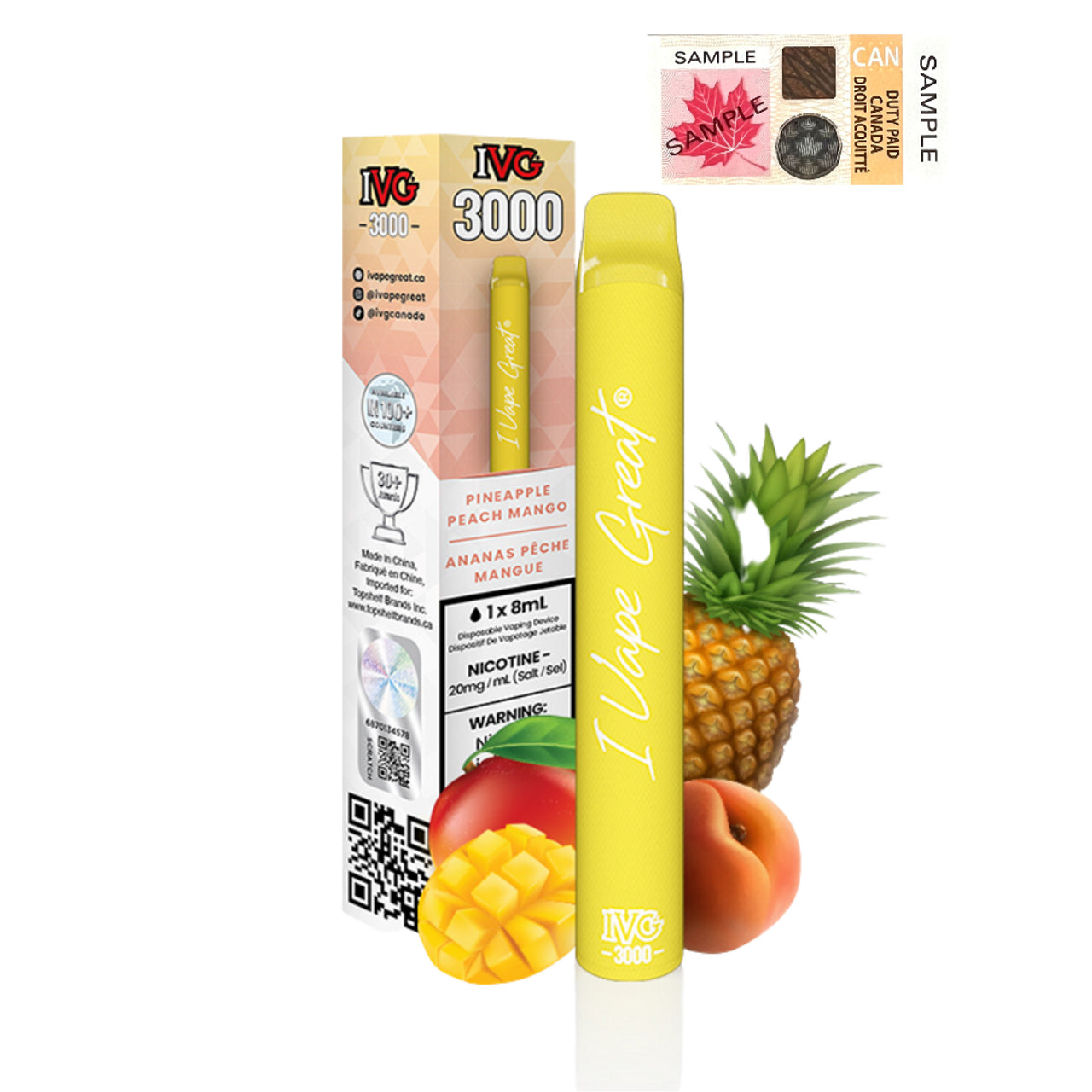 IVG 3000 - Pineapple Peach Mango – Bullet Distribution Inc.