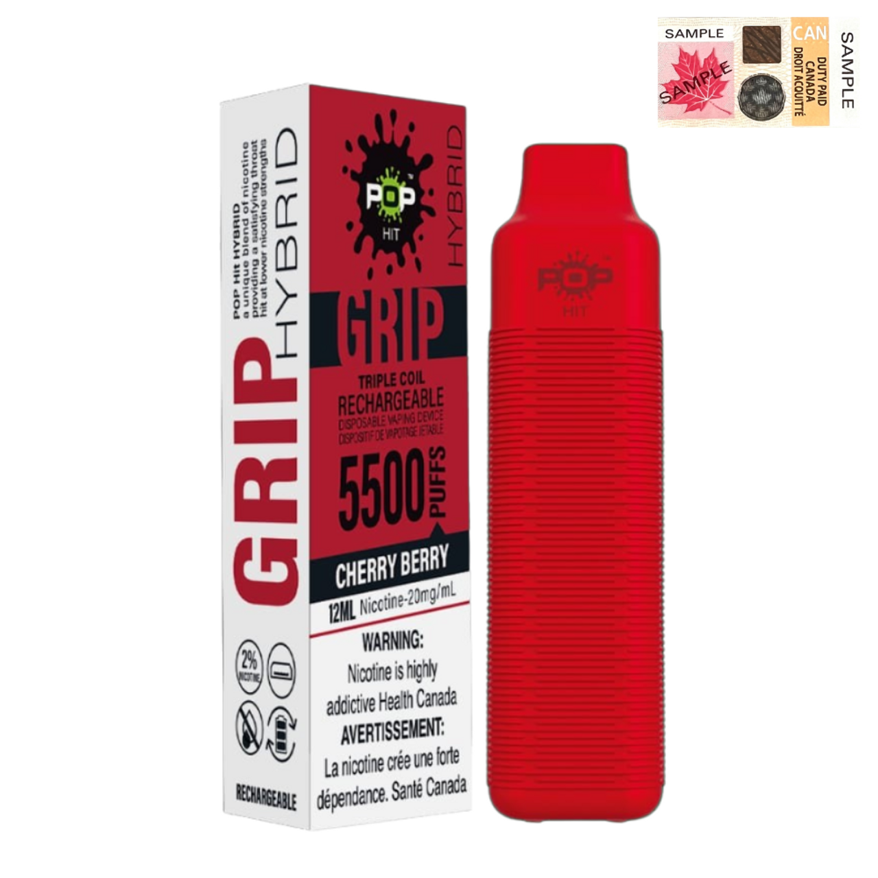 Pop Hybrid Grip 5500 - Cherry Berry – DISTRIBUTION BULLET INC.