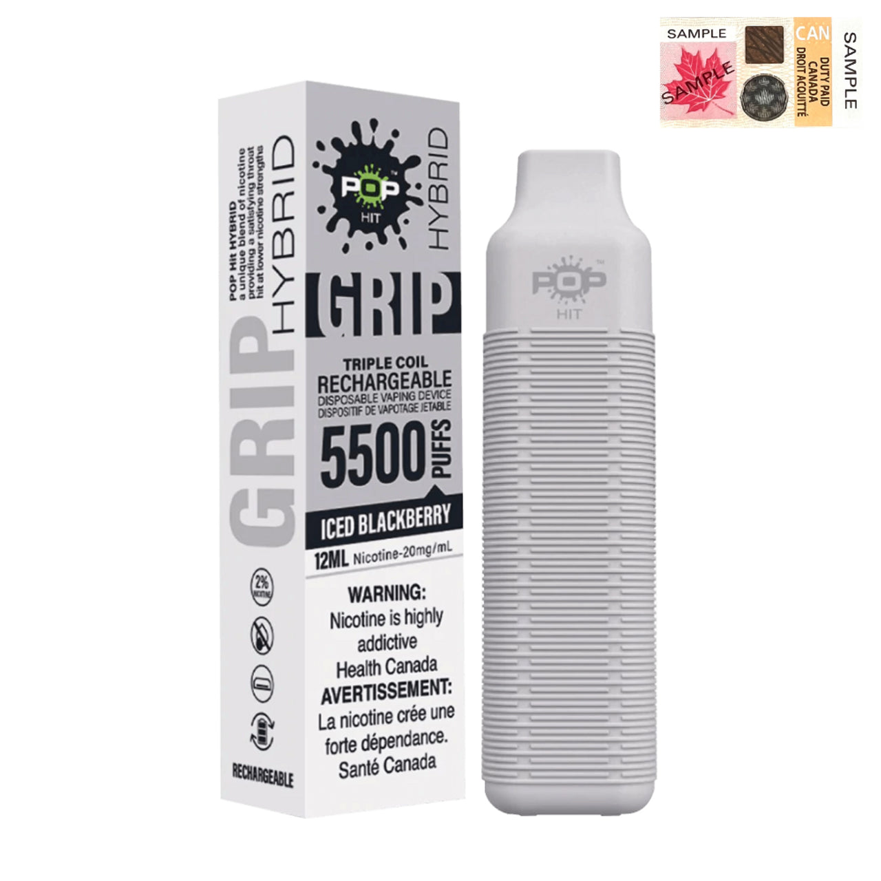 Pop Hybrid Grip 5500 - Iced Blackberry – DISTRIBUTION BULLET INC.