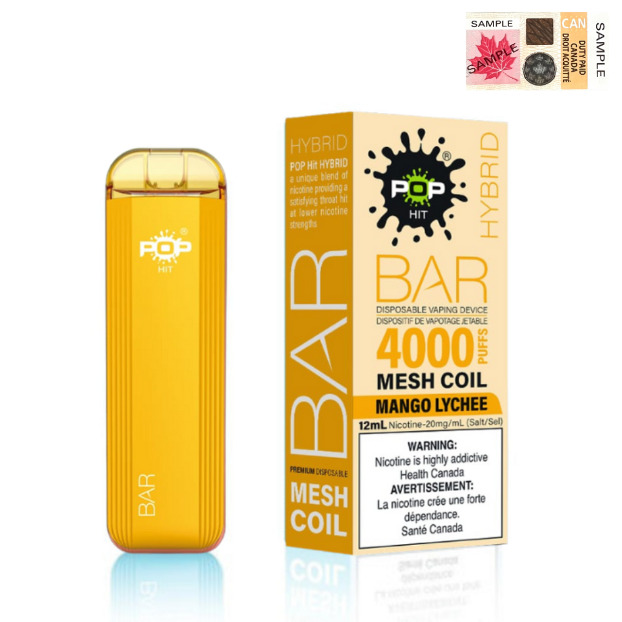 Pop Hybrid Bar 4000 - Mango Lychee – Bullet Distribution Inc.